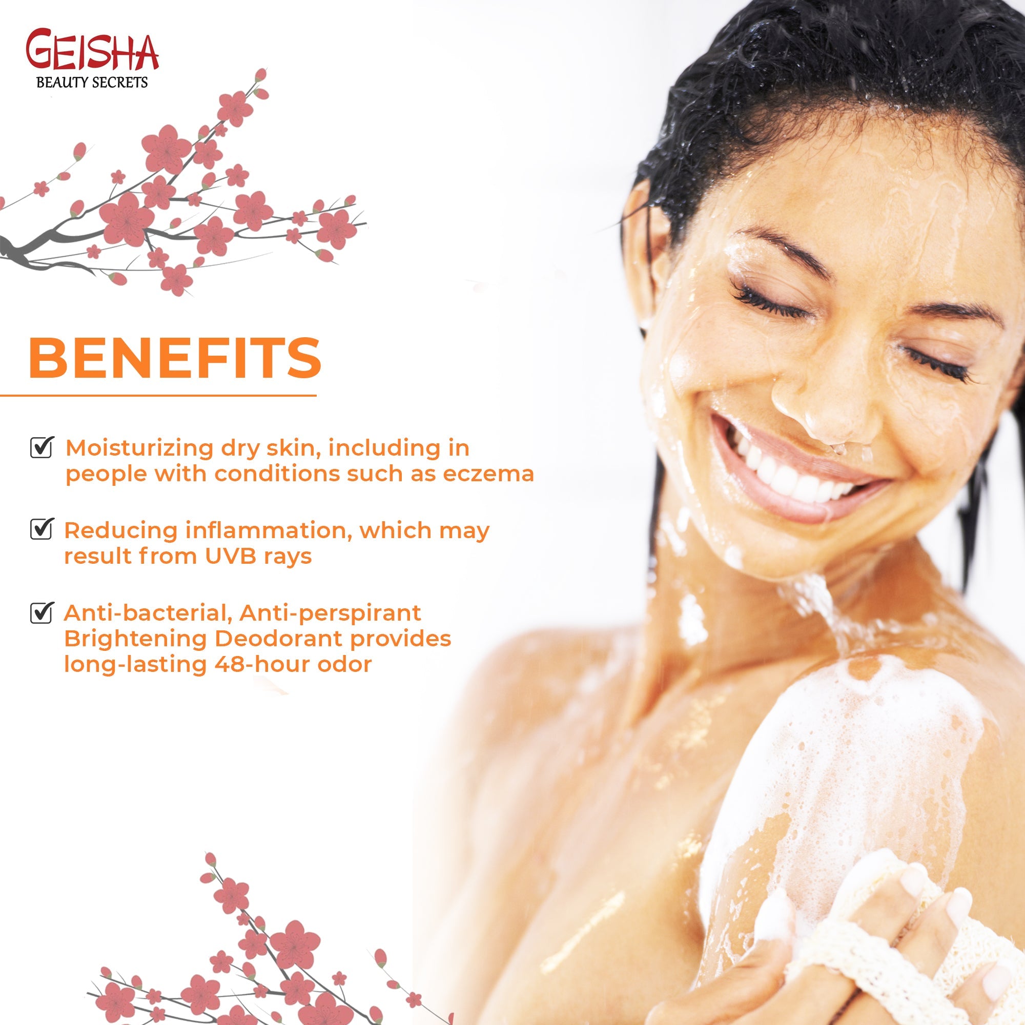 Geisha Beauty Secrets Shea Butter Lightening Shower Gel With Kojic Aci ...