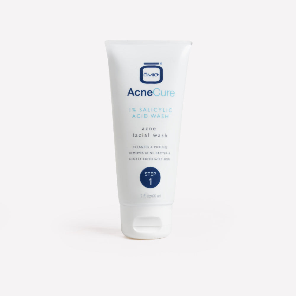 Omic+ Acne Cure Facial Wash 1% Salicylic Acid 60ml – MitchellBrandsKSA