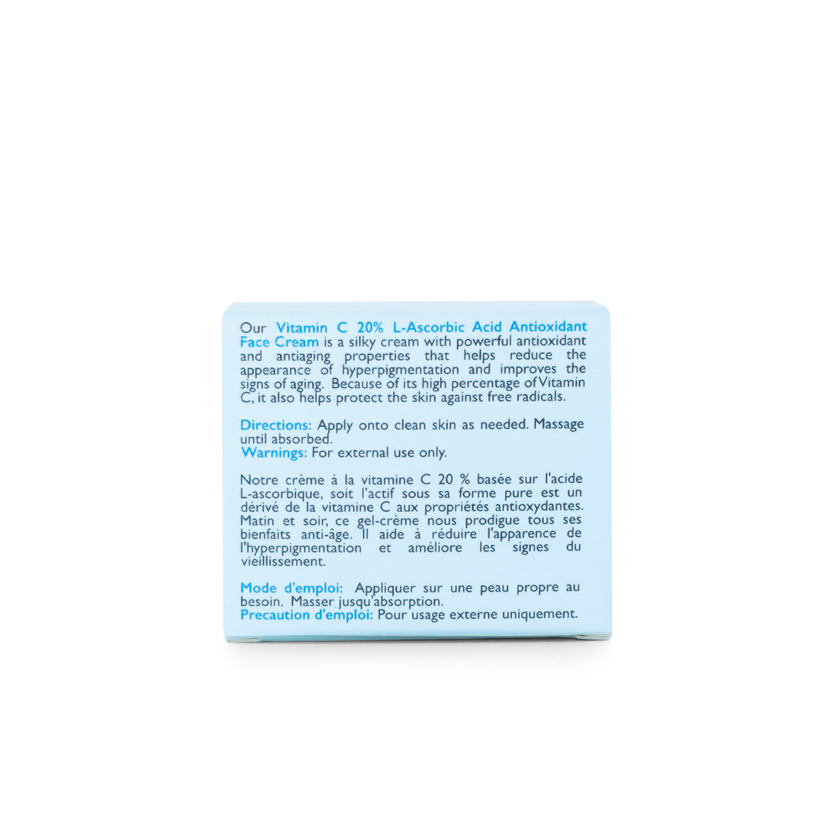 Omic+ Vitamin C 20% L- Ascorbic Acid Antioxidant Face Cream 50ml ...